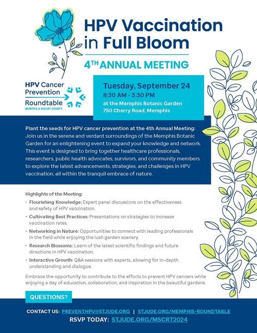 HPV Cancer Prevention Roundtable, Memphis and Shelby County | St. Jude Research